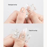 China Approx. 6g Function Clear Nail Clips Plastic Colorful Poly Gel Finger Make-up Fixed Tips for sale