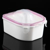 China White ABS Nail Tips Soak Off Gel Polish Manicure Bowl 14.1*11*5.9cm with Benefit for sale