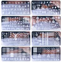 China Factory Wholesale Christmas Snowflake Series Stainless steel Nail Art Stamping Plate Tools for sale