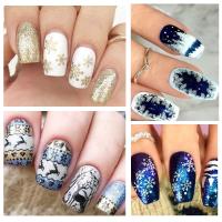China 2022 Christmas Pattern Stainless Steel Round Stamping Plate Easy Apply Nail Art Tool for sale