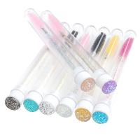 China Synthetic Hair Plastic Handle Blue Disposable Mascara Lash Wand Tubes for Eyelash Brush for sale