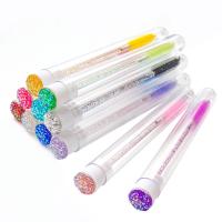 China Synthetic Hair Plastic Handle Blue Disposable Mascara Lash Wand Tubes for Eyelash Brush for sale