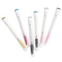 China Synthetic Hair Plastic Handle Disposable Eyelash Brushes for Extension Mascara Cleaning for sale
