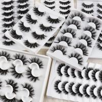 China New Private Label fluffy 3d 15-25mm vegan mink lashes 25mm full strip faux mink eyelashes wholesale for sale