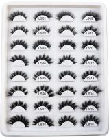 China New Private Label fluffy 3d 15-25mm vegan mink lashes 25mm full strip faux mink eyelashes wholesale for sale