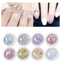 China 8 Boxes Irregular Iridescent Nail Sequins Flakes Set for Nails Art Manicure Tips for sale