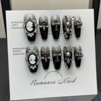 China Long 3D Handmade Salon Soft Gel Press On Nails Acrylic False Nails in Mixed Color for sale