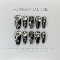 China Long 3D Handmade Salon Soft Gel Press On Nails Acrylic False Nails in Mixed Color for sale