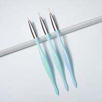 China Plastic Handle 3PCS/set Gel Nail Painting Art Brushes Liner Set for and Nail Art DIY for sale