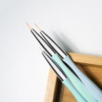 China Plastic Handle 3PCS/set Gel Nail Painting Art Brushes Liner Set for and Nail Art DIY for sale