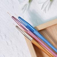 China Plastic nylon Handle Material Plastic 3PCS/set Nail Art Liner Brush Set with Custom Logo for sale