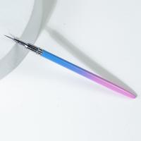 China Metal Handle Gel Nail Art Liner Brushes Set 7/9/11/15/20mm for Fine Manicure Painting for sale