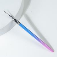 China Metal Handle Gel Nail Art Liner Brushes Set 7/9/11/15/20mm for Fine Manicure Painting for sale