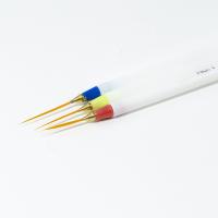 China China Factory Custom Style 3pcs/Set Manicure Paint Brush Set 7/9/11mm Plastic Gel Nail Art Liner Brush for sale