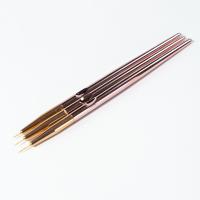 China Ultra-fine Rose Gold Metal Handle And Nylon Hair Nail Liner Brush For Your Nail Needs for sale