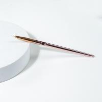 China Ultra-fine Rose Gold Metal Handle And Nylon Hair Nail Liner Brush For Your Nail Needs for sale