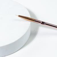 China Ultra-fine Rose Gold Metal Handle And Nylon Hair Nail Liner Brush For Your Nail Needs for sale