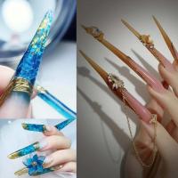 China Custom Logo Nail Forms for Builder Gel Overlong Acrylic Curve UV Gel Nail Extension for sale