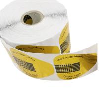 China Wholesale 100Pcs /Roll Quick Builder Poly Gel Helper Extra Long Paper Nail Forms Tips for sale