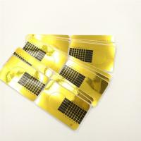 China High Sticky Gold Dual Long Plastic Nail Form Custom LOGO 100Pcs /Roll for Easy Apply for sale