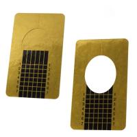 China High Sticky Gold Dual Long Plastic Nail Form Custom LOGO 100Pcs /Roll for Easy Apply for sale