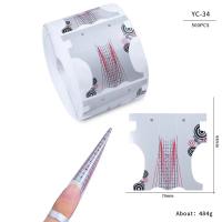 China Top Quality Manicure Tools Custom Logo 500 pcs Butterfly French Acrylic Nail Forms Roll for sale