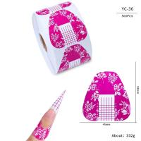 China Top Quality Manicure Tools Custom Logo 500 pcs Butterfly French Acrylic Nail Forms Roll for sale