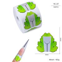 China Top Quality Manicure Tools Custom Logo 500 pcs Butterfly French Acrylic Nail Forms Roll for sale