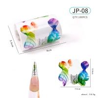 China UV Gel Butterfly Nail Tip Extension Form 100 Pcs/Pack Paper Trays featuring Custom Logo for sale