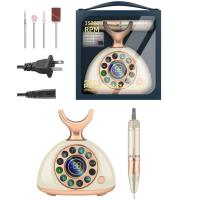 China Professional Retro Nail Drill Electric Portable Telephone Nail Drill Machine for Nail Polish for sale