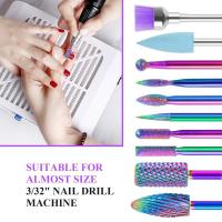 China Factory Custom 10Pcs/set Diamond Nail Drill Bit Set 3/32
