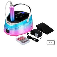 China 2022 New 35000 RPM Gradient Color Nail Polishing Machine Battery Nail Drill for sale
