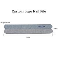China Professional  Wooden Nail Files Double Sided Durable Sanding 80/100/180/240 Nail File Custom Logo For Nails for sale