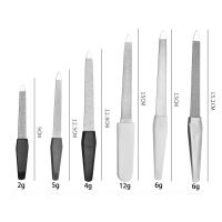 China Best Selling Custom Logo Sliver Manicure Tool Metal Washable Fingernail File Stainless Steel Nail File With Handle for sale