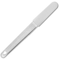 China Best Selling Custom Logo Sliver Manicure Tool Metal Washable Fingernail File Stainless Steel Nail File With Handle for sale
