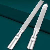 China New Design Hotsell Metal Nail File 180 240 Custom Logo Durable Stainless Steel Nail File For Daily Trim Nail for sale