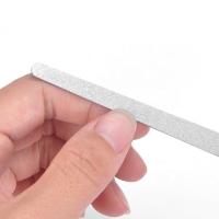 China Double Sided Professional Nail File Custom Logo 80/100/180 Grit Stainless Steel Nail File for sale
