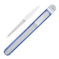 China Double Sided Professional Nail File Custom Logo 80/100/180 Grit Stainless Steel Nail File for sale