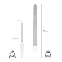 China Double Sided Professional Nail File Custom Logo 80/100/180 Grit Stainless Steel Nail File for sale