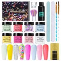 China Multi Colors Acrylic Powder System Starter Kit for Nail Art DIY Decoration 16Pcs/Lot for sale