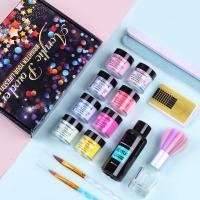 China Multi Colors Acrylic Powder System Starter Kit for Nail Art DIY Decoration 16Pcs/Lot for sale