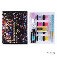 China Multi Colors Acrylic Powder System Starter Kit for Nail Art DIY Decoration 16Pcs/Lot for sale