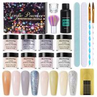 China Multi Colors Acrylic Powder System Starter Kit for Nail Art DIY Decoration 16Pcs/Lot for sale