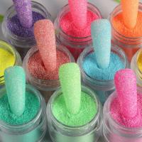 China Factory Sugar Nail powder Candy Sweet Nail Art Pigment Glitter Colorful Rainbow Diamond Dust Powder For Nail for sale