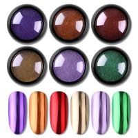 China Wholesale Factory Chrome Manicure Nail Art Decorations Magic Effect Holographic Glitter Dust Layer Mirror Powder for sale