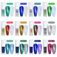 China 2023 Wholesale New Trend Private Label Aurora Mirror Nail Liquid Magic Chrome Nails Mirror Powder for sale