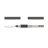 China Acrylic UV Gel Extension Brush Dual-Ended Nail Spatula Brush Poly Gel Pusher Tool for sale