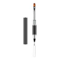 China Acrylic UV Gel Extension Brush Dual-Ended Nail Spatula Brush Poly Gel Pusher Tool for sale