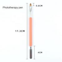 China Factory Direct Sales 5 Colors Nail Pen 2 In 1 Painting Brush Gel Nail Art Brush for sale