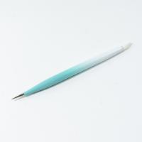 China Superior Quality Gradual Change Plastic Handle And Silicone Metal Hair Nail Art Brush for sale